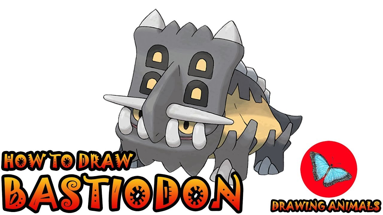 How To Draw Bastiodon Pokemon | Coloring and Drawing For Kids - YouTube