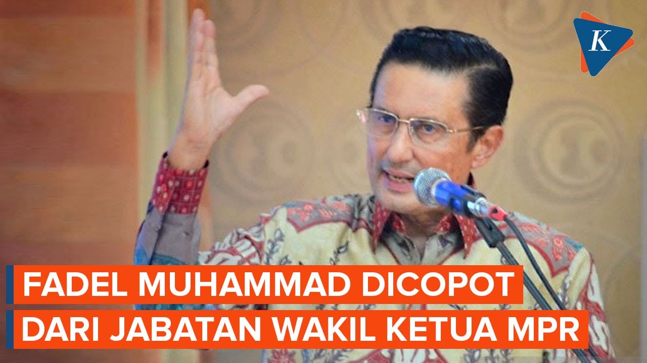 Fadel Muhammad Dicopot dari Jabatan Wakil Ketua MPR Unsur DPD - YouTube