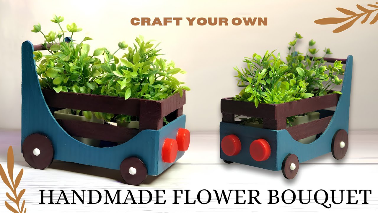 How To Make A Beautiful Flower Bouquet Using Cardboard | Home Decor ...