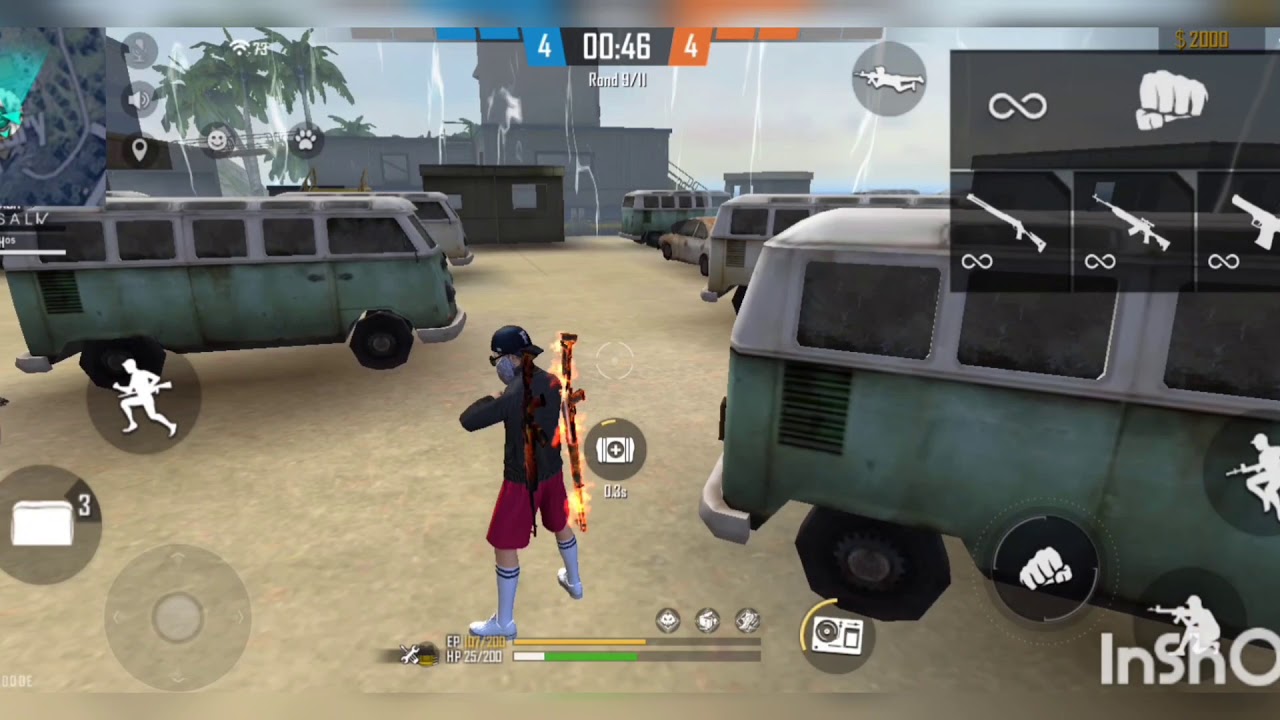 FF 1vs1 only one shot 🖤 - YouTube