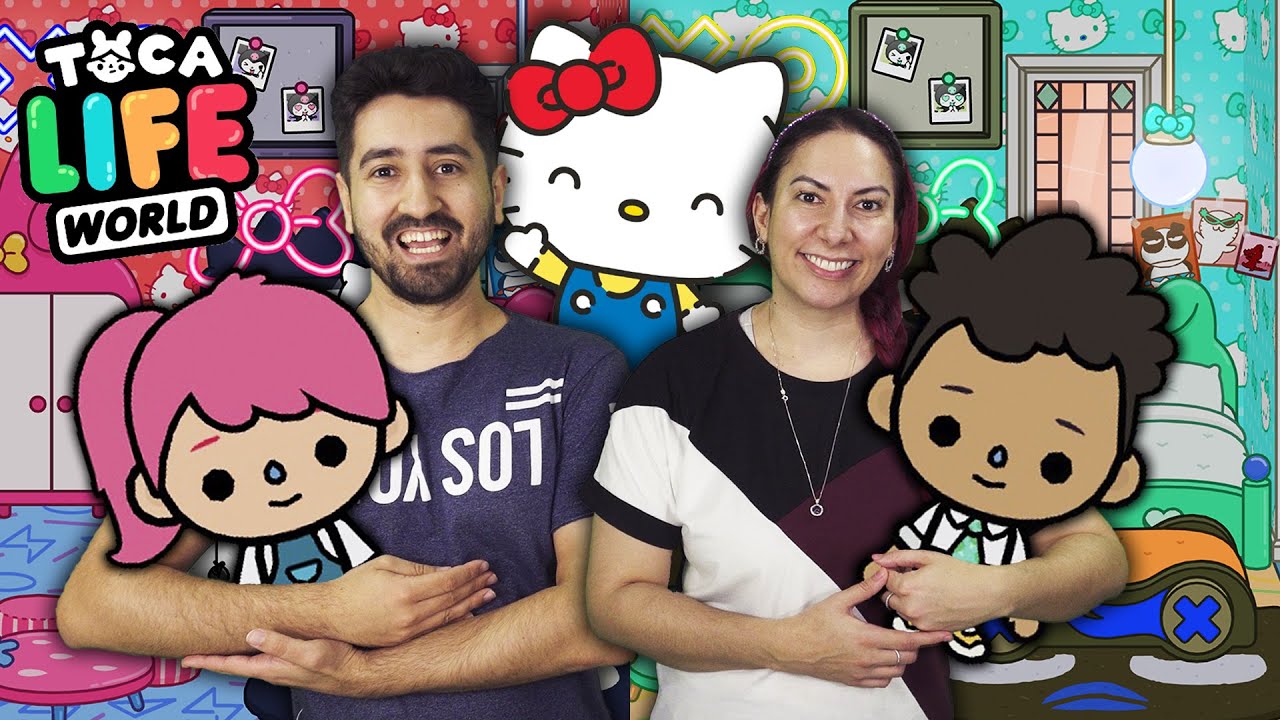 NOVO QUARTO DOS NOSSOS GÊMEOS DA HELLO KITTY no Toca Life - YouTube