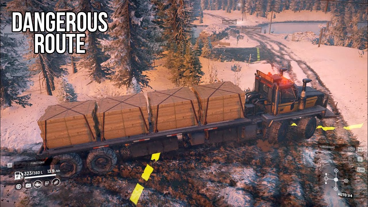 SnowRunner | How to Complete Dangerous Route Task | Pedro Bay | Alaska ...