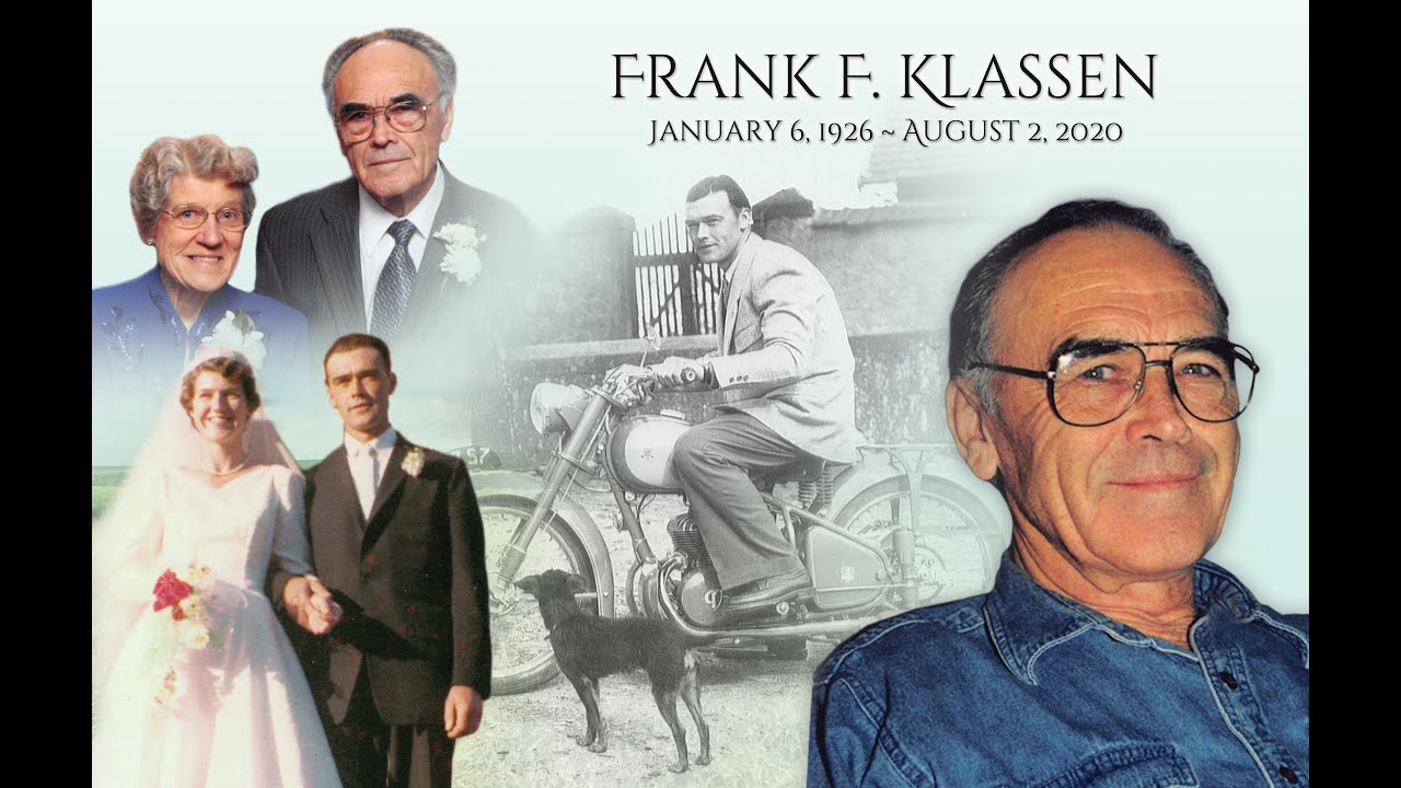 Frank Klassen Funeral Service | August 6, 2020 - YouTube