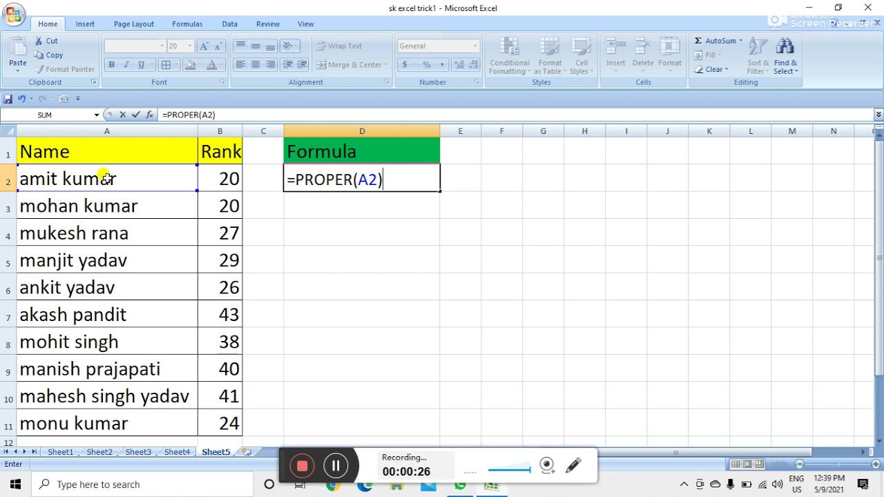 How To Change Uppercase Letter To Propercase In Excel How To Change How To Change Uppercase Letter To Propercase In Excel How To Change