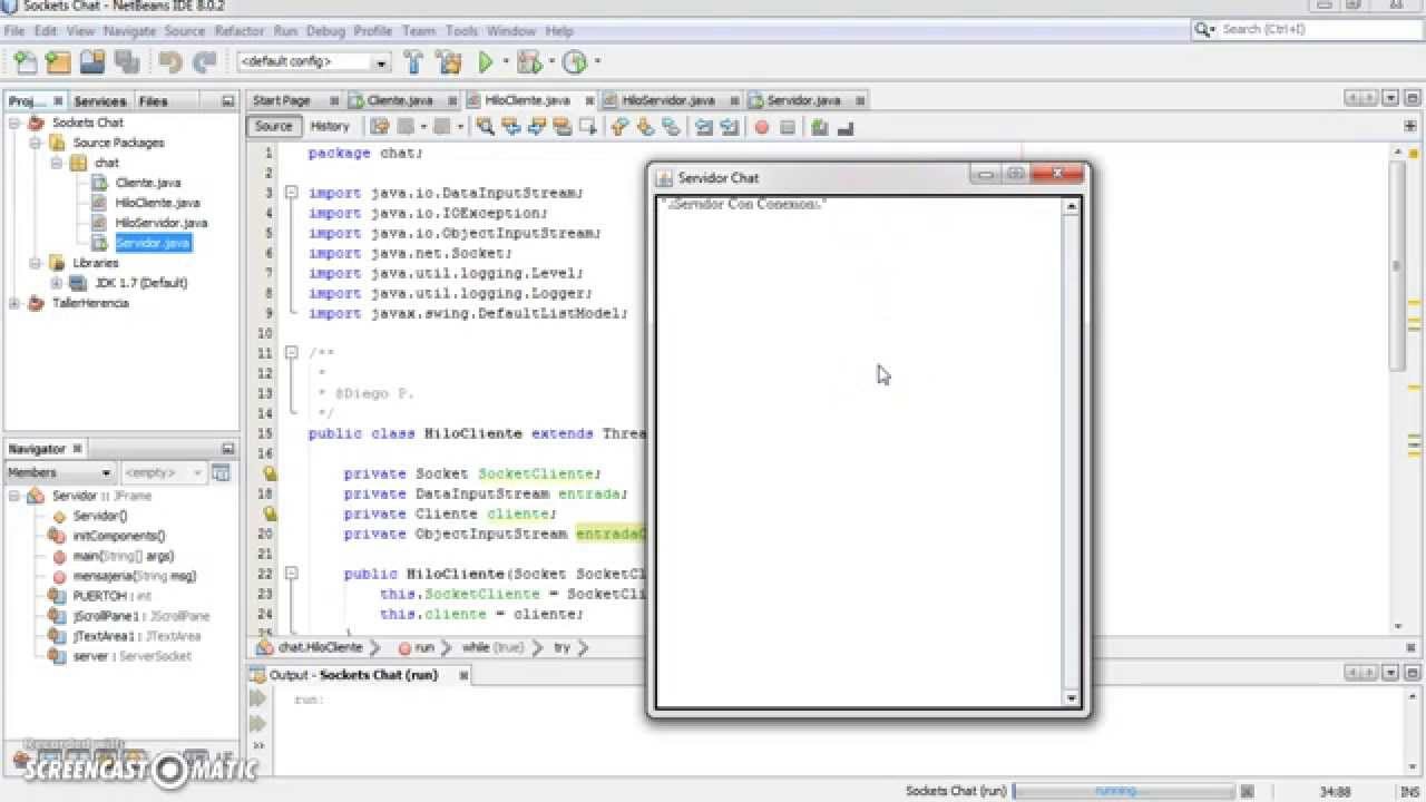 Hilos Y Sockets Chat En Netbeans Youtube