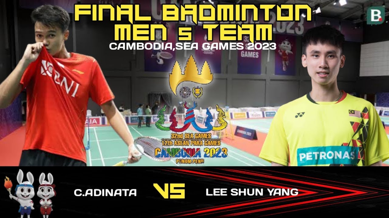 FINAL BADMINTON SEAGAMES2023!! C.ADINATA BERHASIL UNGUL MELAWAN LEE ...