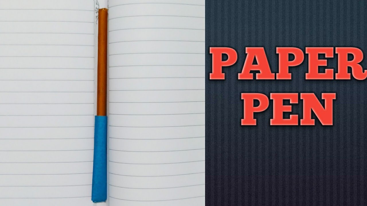 How to make paper pen - YouTube