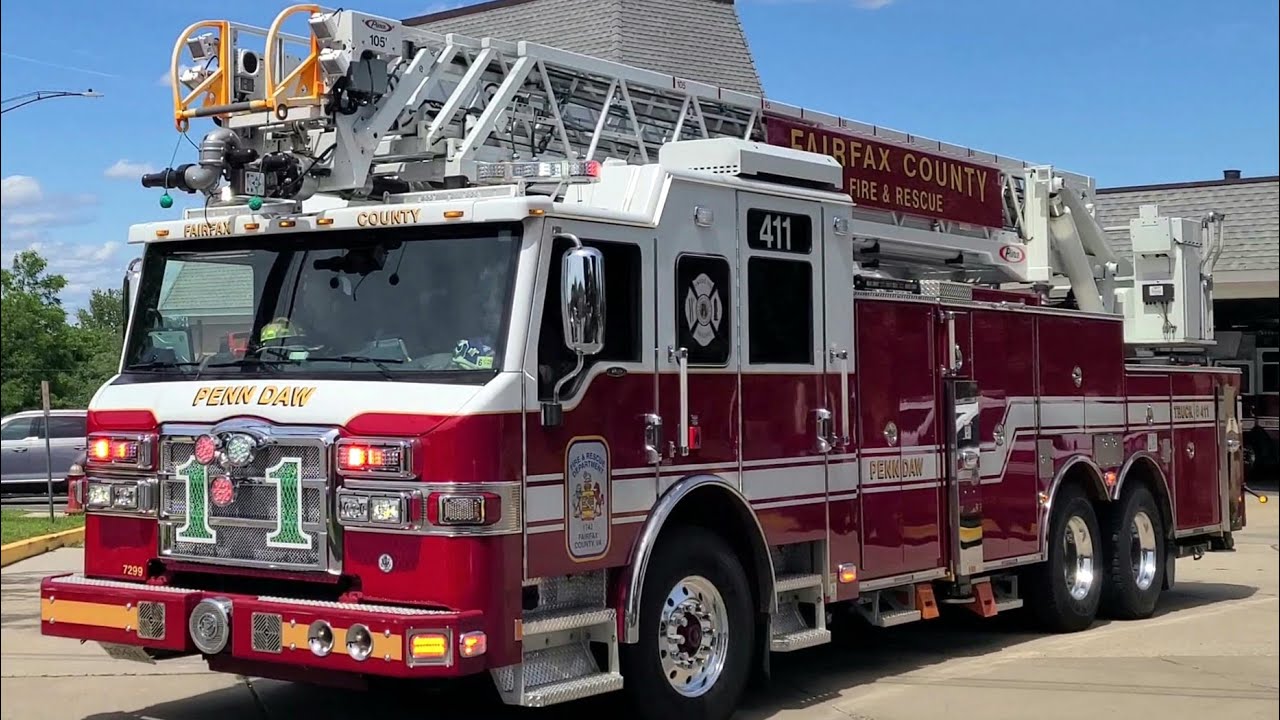 Fairfax County Fire & Rescue Department Truck 411 Responding 5-25-2025 ...