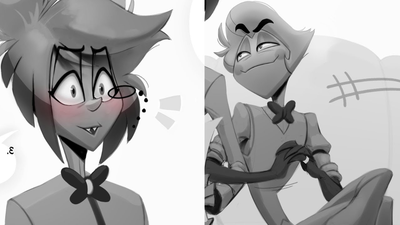 lucifer rizzing up alastor - hazbin hotel comic dub - YouTube
