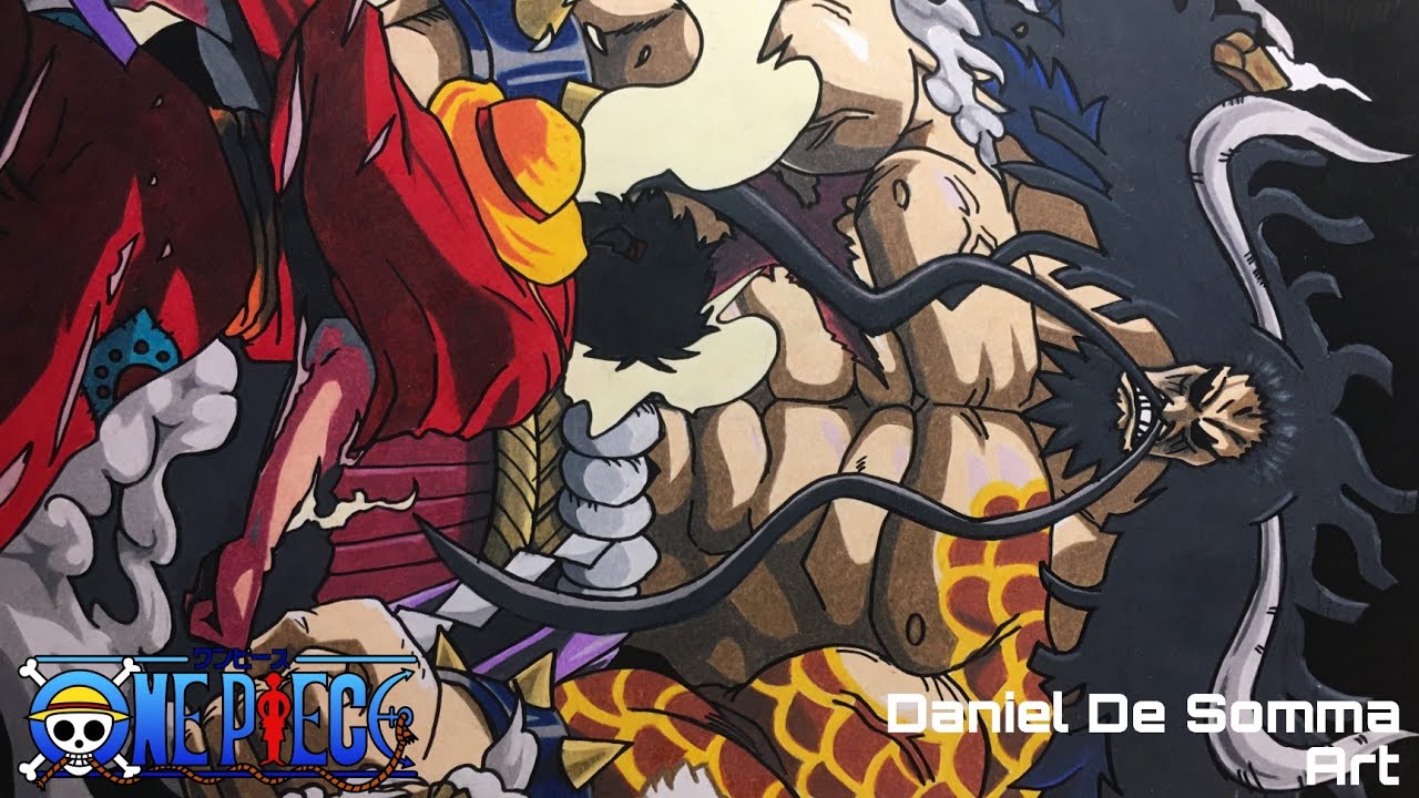 Drawing Luffy vs Kaido (ONE PIECE) | Speed Draw | Daniel De Somma Art ...