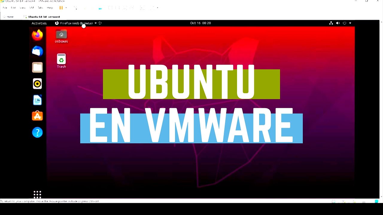 Cómo Instalar UBUNTU 20.04 LTS en VMWARE [OVA-OVF-VMDK] 2024 - YouTube