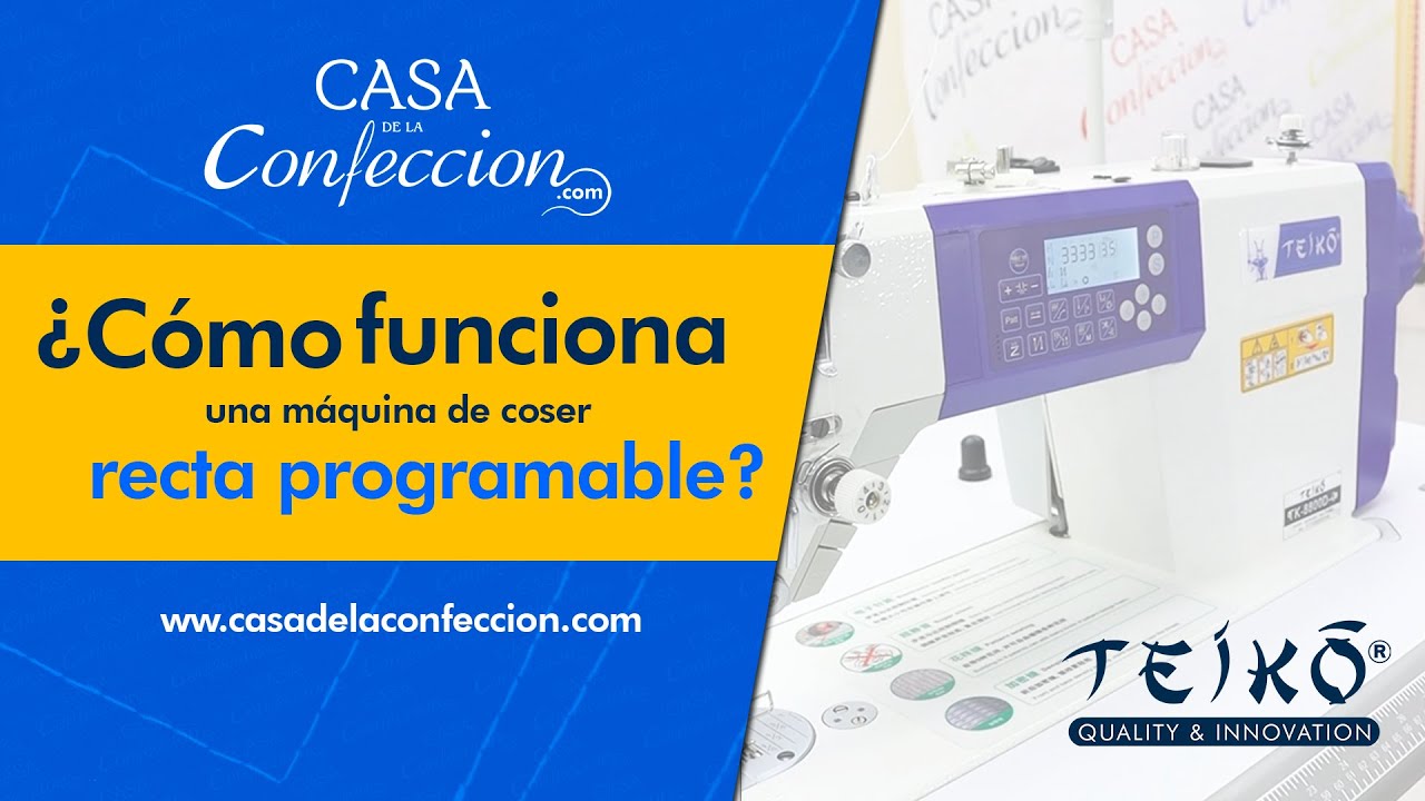 ¿Cómo usar una máquina de coser recta programable? TEIKO - YouTube