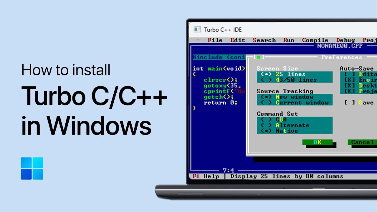 How To Install Turbo C/C++ in Windows - Complete Guide - YouTube