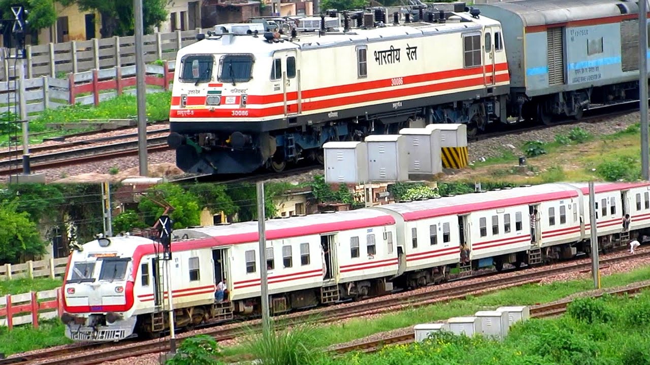 Brand New MEMU Train 🔥 + Freshly Painted Locomotives | MEMU + GZB WAP5 ...