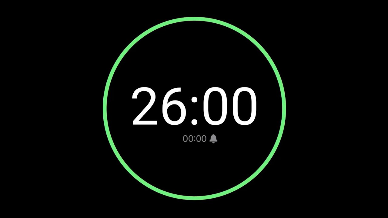 26 Minute Countdown Timer with Alarm / iPhone Timer Style - YouTube