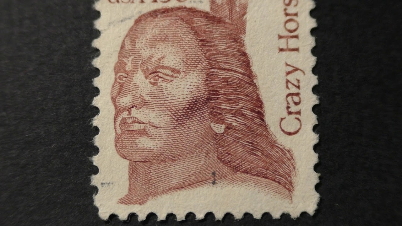 US postage stamps. Crazy Horse. Postage stamp price 13 cents - YouTube