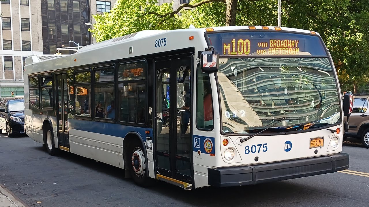 [BROKEN MIC] [RARE] MTA: NovaBus LFSs #8074 & #8075 on the M100 and (A ...