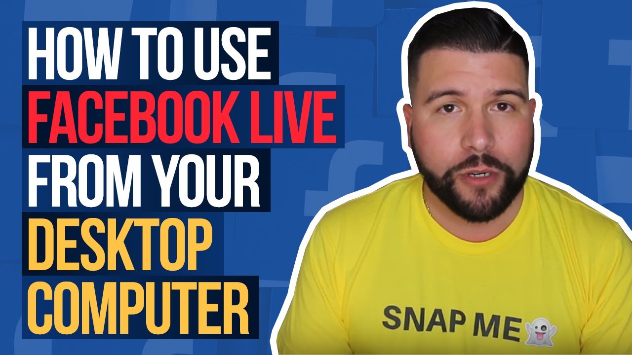 How to Use Facebook Live From Your Desktop Computer - YouTube