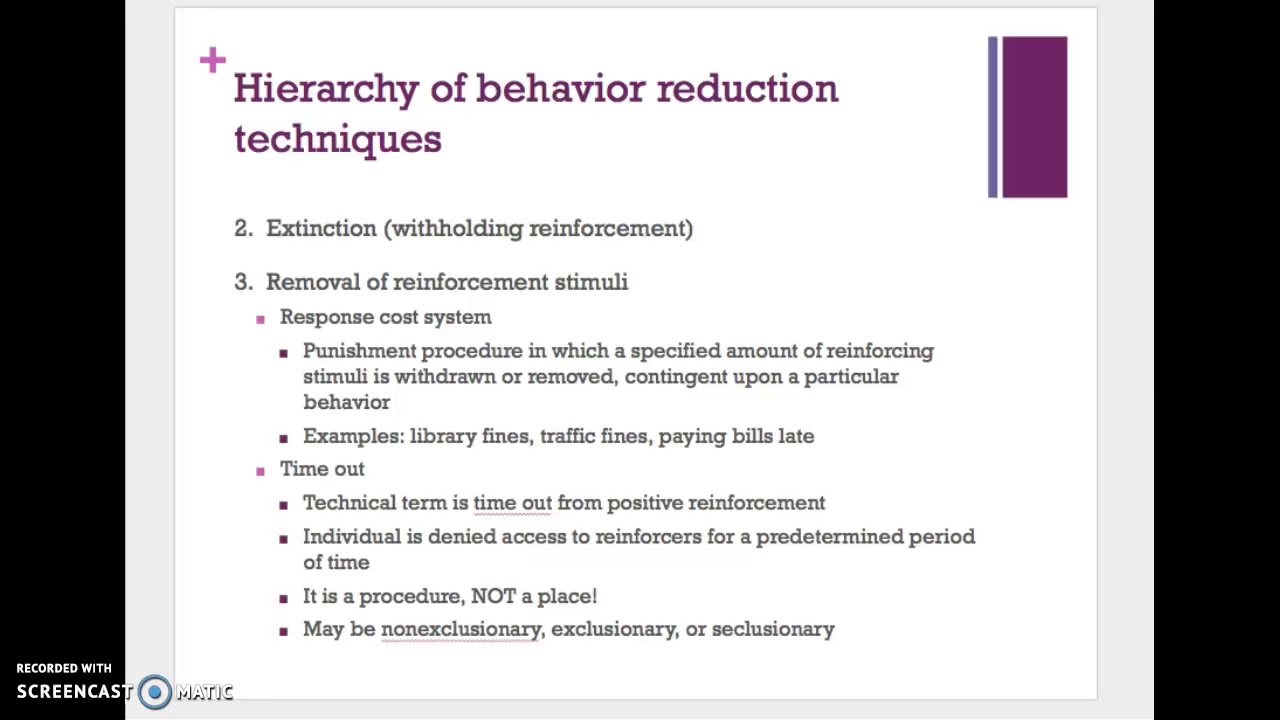 Behavior Reduction Procedures - YouTube