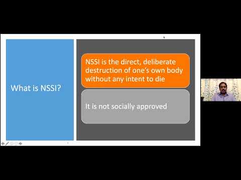 Non-suicidal Self Injury (NSSI ) in adolescents by Dr. John Vijay Sagar