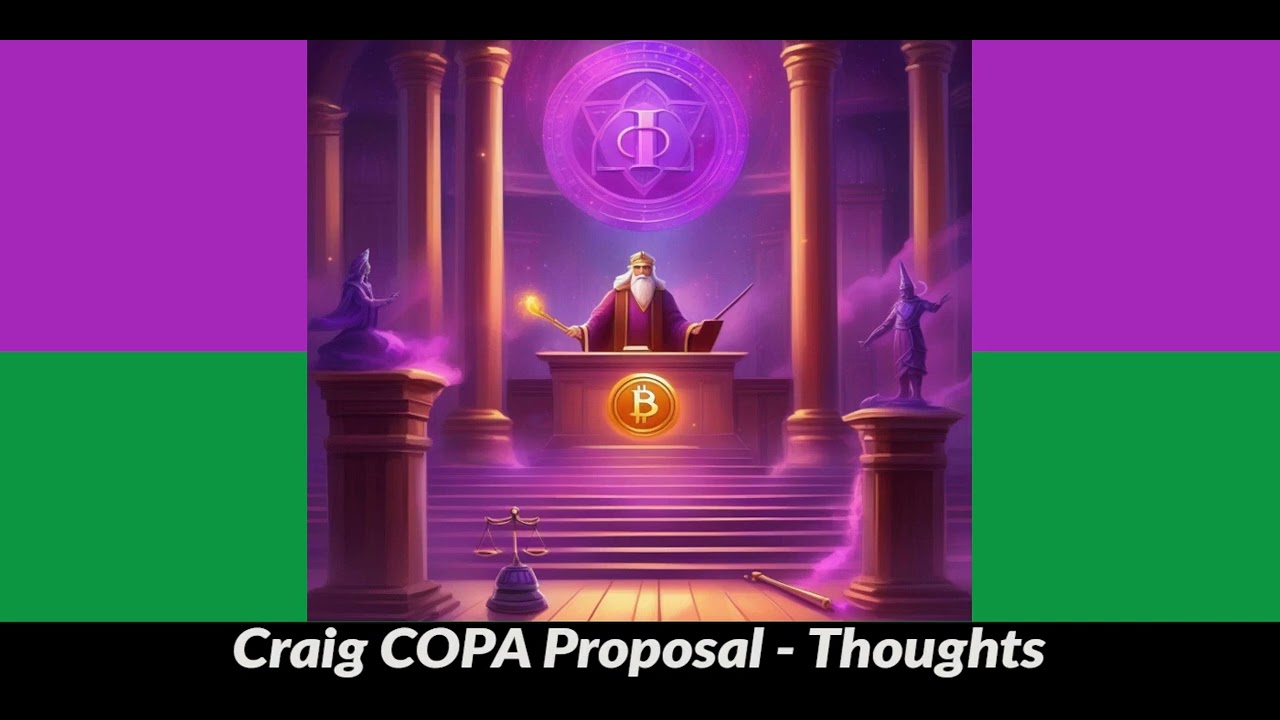Craig COPA Proposal - Thoughts, Part 1 of 2 - YouTube