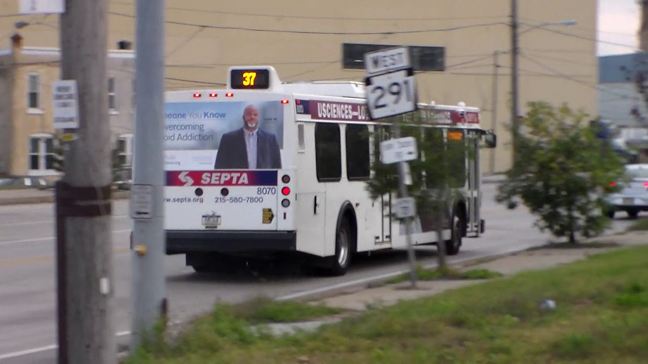 SEPTA BUS: NEW FLYER D40LF 8070 ON ROUTE: 37 PT3 - YouTube