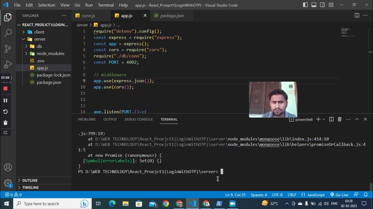 MongooseError Solved - err URI must include hostname, domain name - YouTube