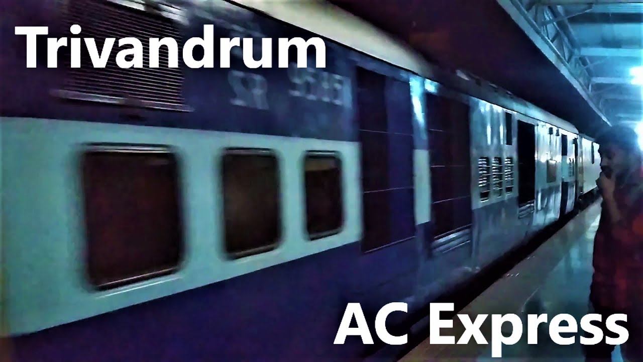 22207 Thiruvananthapuram Chennai Central SUPER AC Express with Rare ICF ...