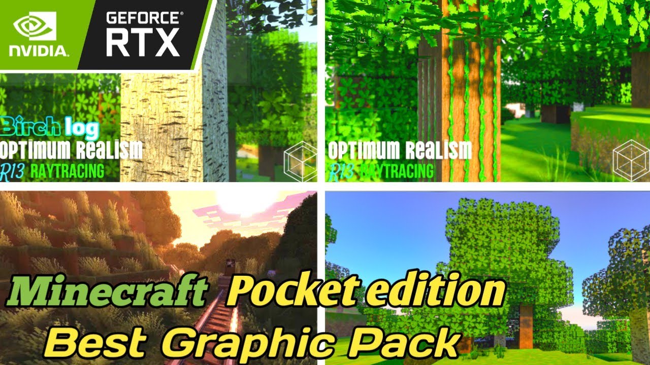 RTX GEFORCE || Minecraft pocket edition best graphic pack || minecraft ...