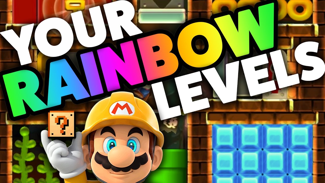 Super Mario Maker - RAINBOW LEVELS! - Creation Challenge [#12] - YouTube