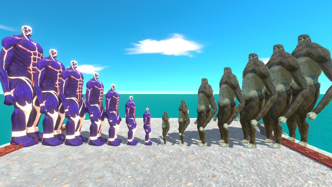 Ice Colossal Titan VS Titan Beast - Animal Revolt Battle Simulator ...