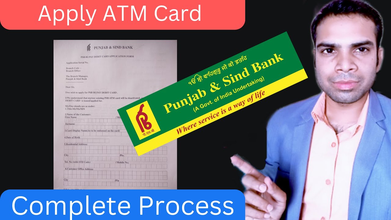 Apply ATM card punjab & sind bank account | psb debit card form - YouTube