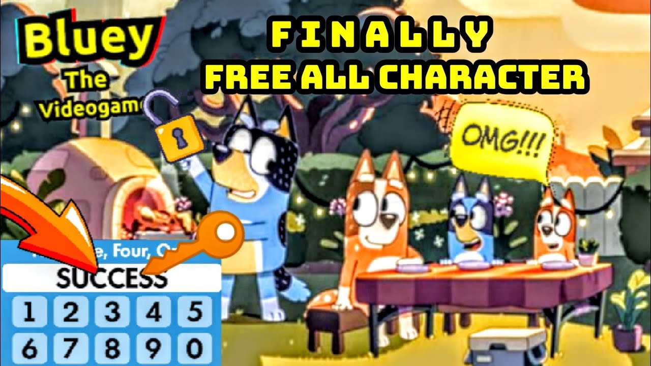 Bluey The Videogame Finally Free All Character Using Key Code To ...