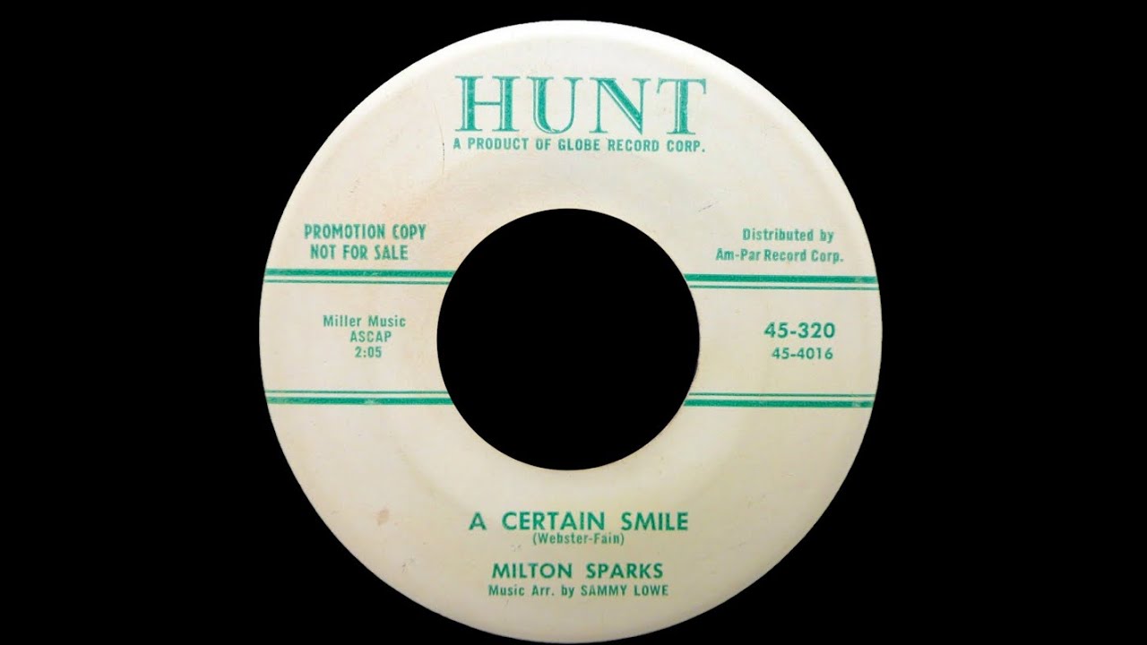 Milton Sparks And The Delroys - A Certain Smile 1958 - YouTube