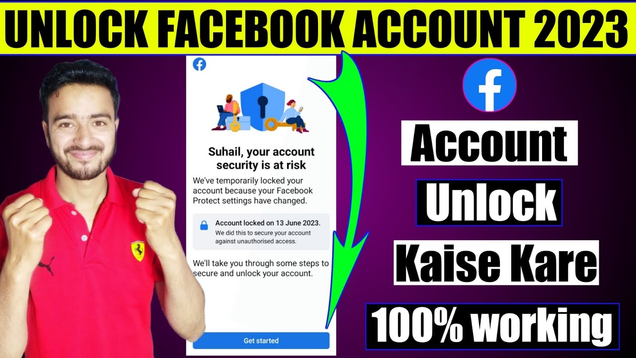 Your account security is at risk Facebook account locked How to unlock ...