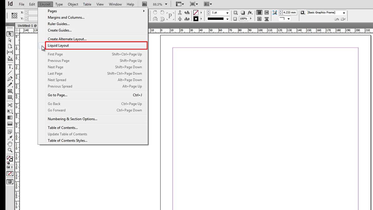 Adobe InDesign CS6 - Меню Layout - YouTube
