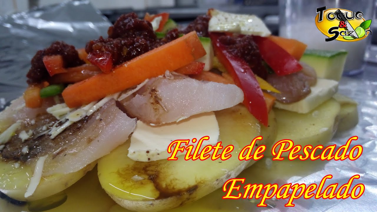 Filete de Pescado Empapelado "paso a paso" (TOQUE Y SAZÓN) en sartén y ...