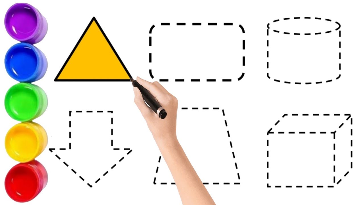 2d shapes drawing activity for kids, how to draw shapes, 2d shapes ...