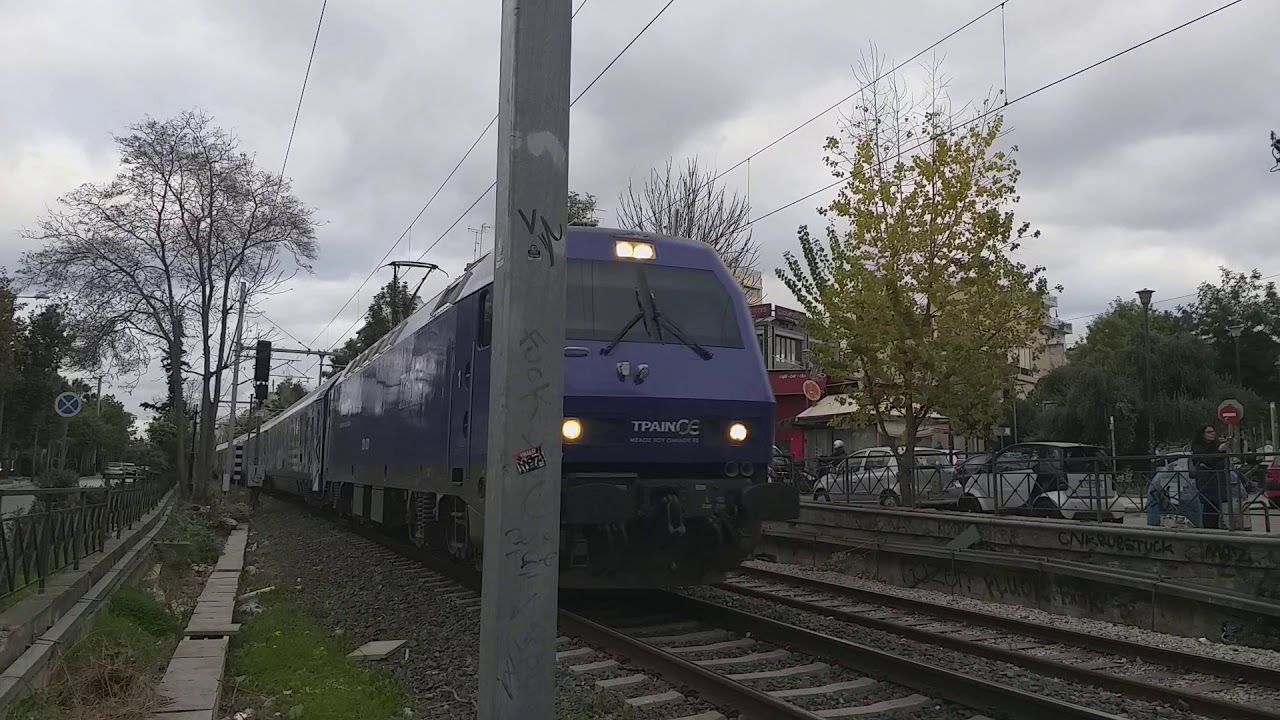 Train and commuter rail in Athens - YouTube