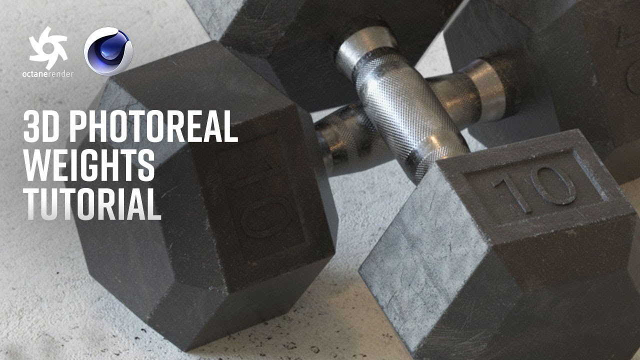 Photorealistic 3D Weights & Worn Edges | C4D, Octane - YouTube