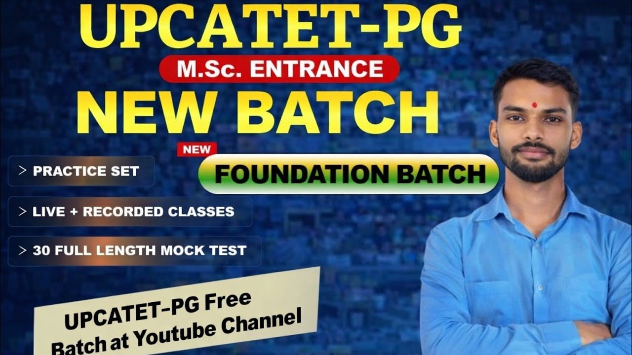 UPCATET- PG New Batch/Online & Offline/ M.Sc. Ag Entrance Exam/UPCATET ...