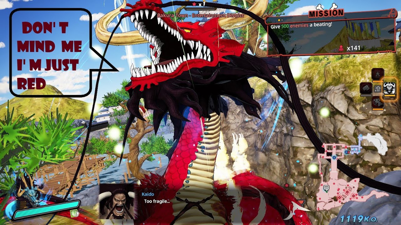 One Piece Pirate Warriors 4 MOD Kaido red dragon form - YouTube