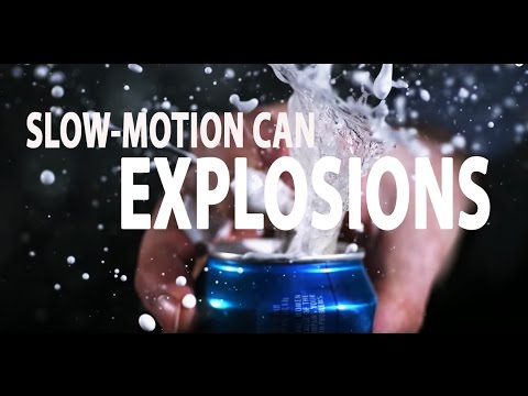 Slow Motion Soda Can Explosions HD - YouTube