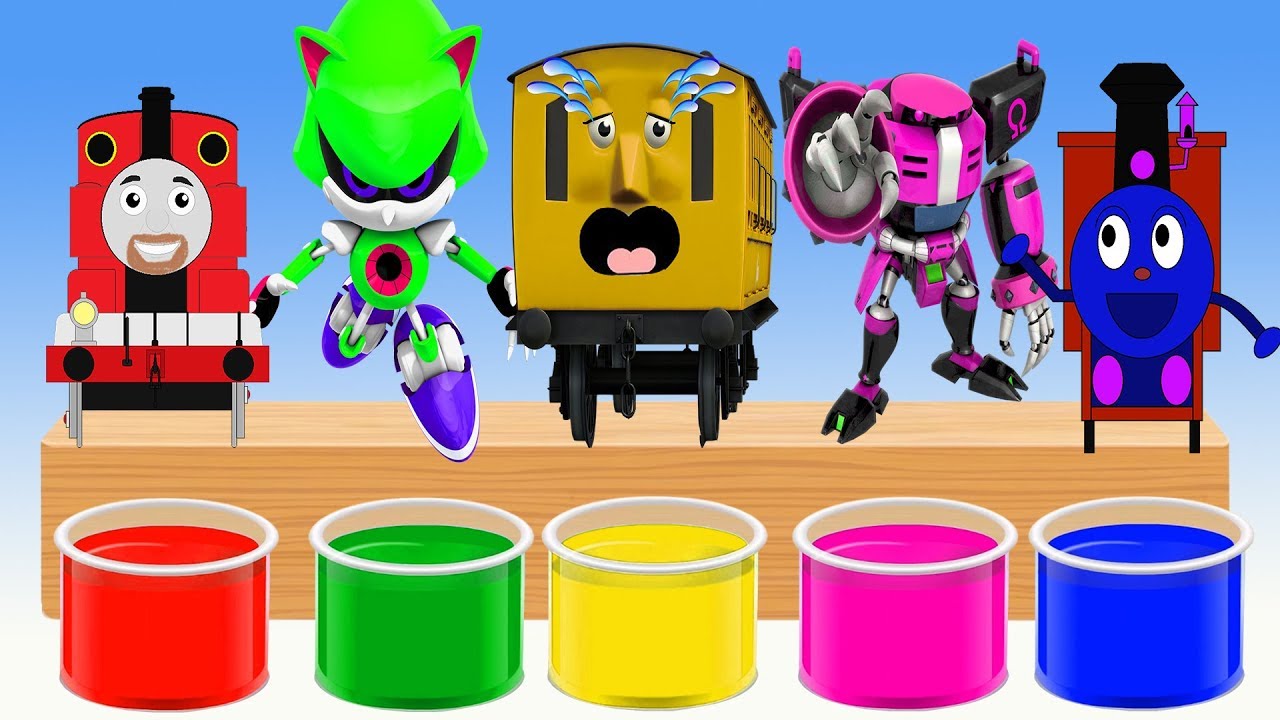 Colors shower Team Super Wings thomas and friends Colors for kids ...