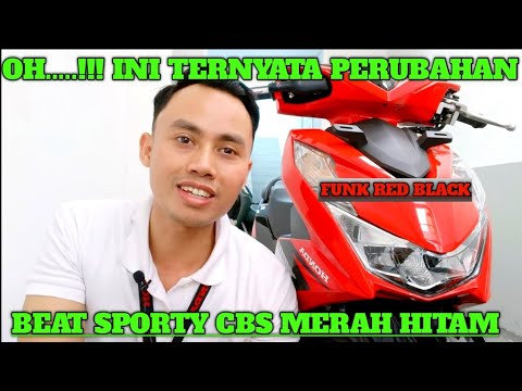 NEW HONDA BEAT SPORTY CBS MERAH HITAM /FUNK RED BLACK 2023 # ...