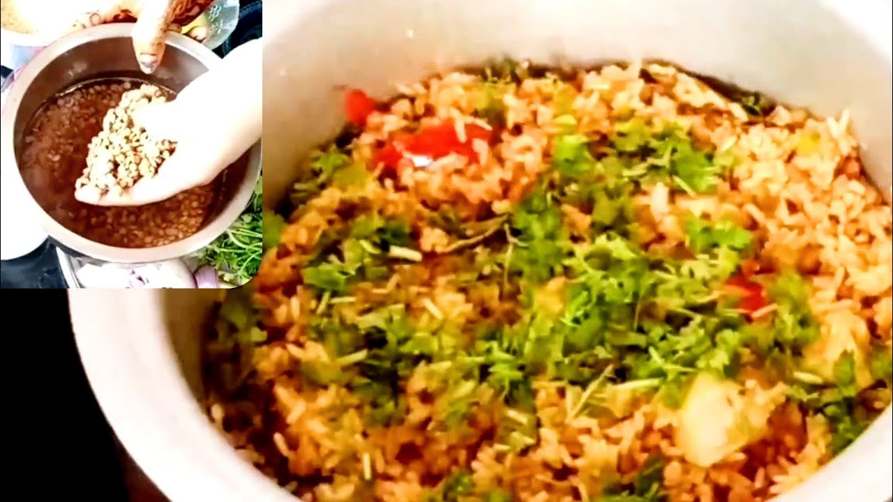 अख्खी मसूर की दाल पुलाव | Whole Pink Lentils Recipe - YouTube