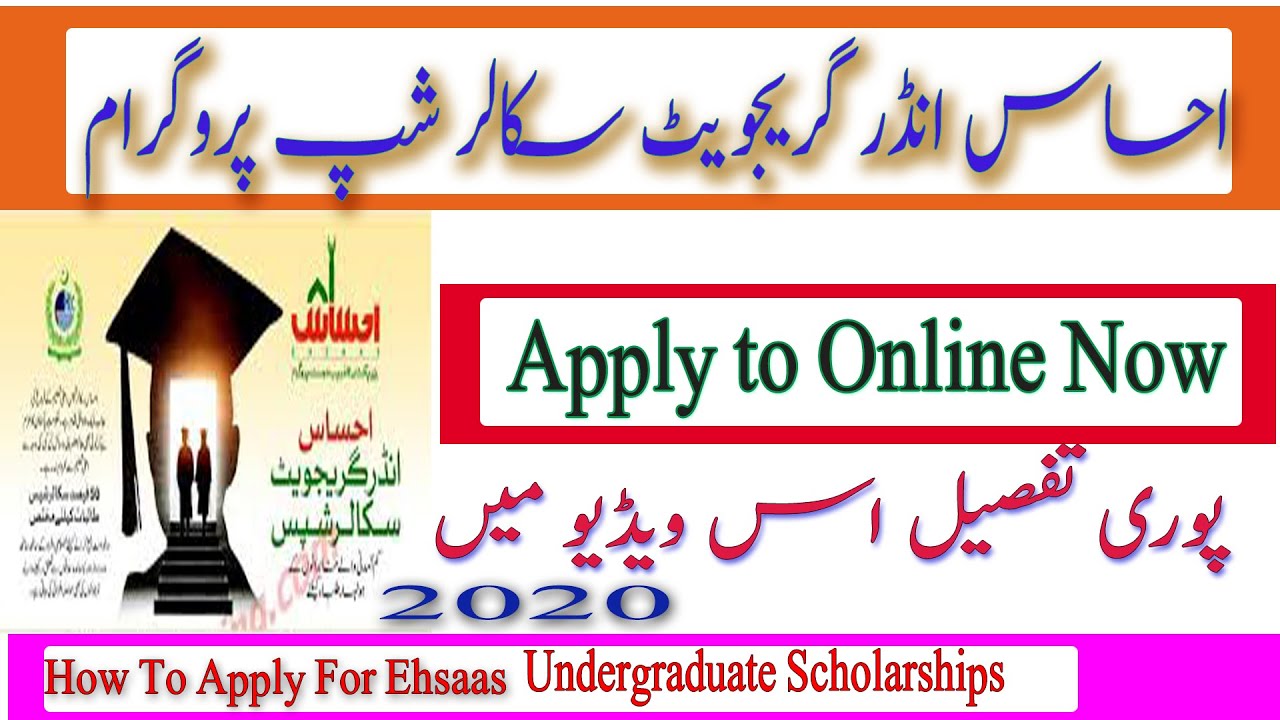 Ehsas undergraduate scholarship program 2020|how to apply online|form ...