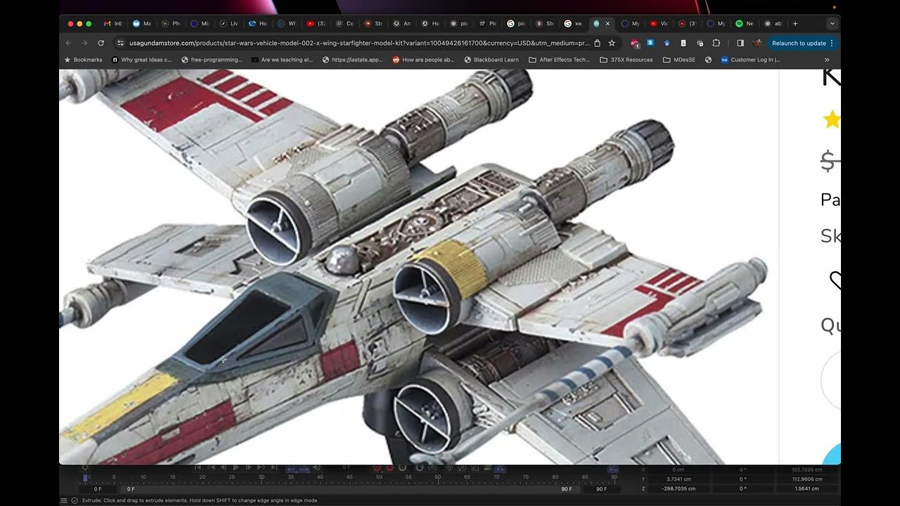 C4D 2024 Tutorial 4: Polygon Modeling Part 6 MOAR fuselage details - YouTube
