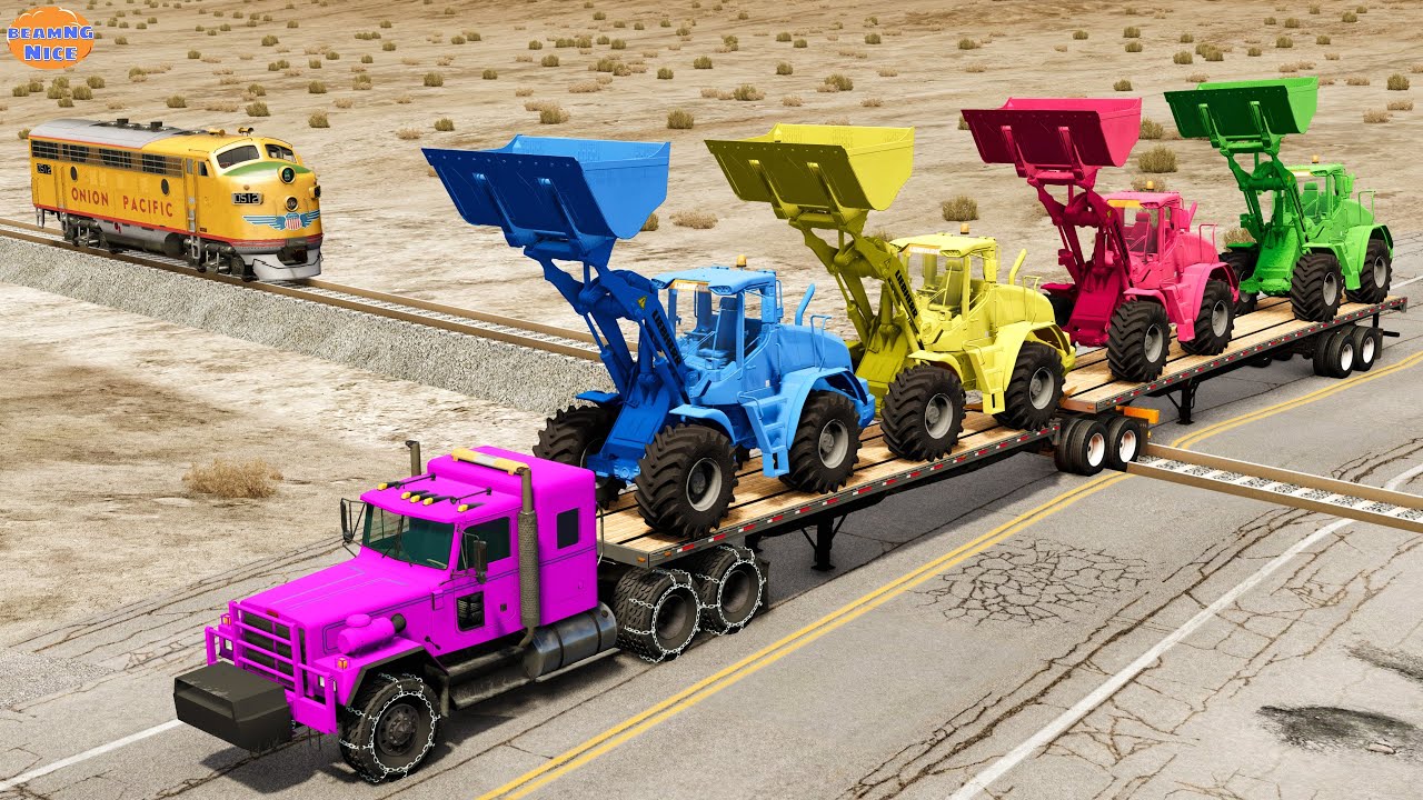 Bulldozer Massive Speed Bump Flatbed Trailer Truck Transport Car Rescue ...