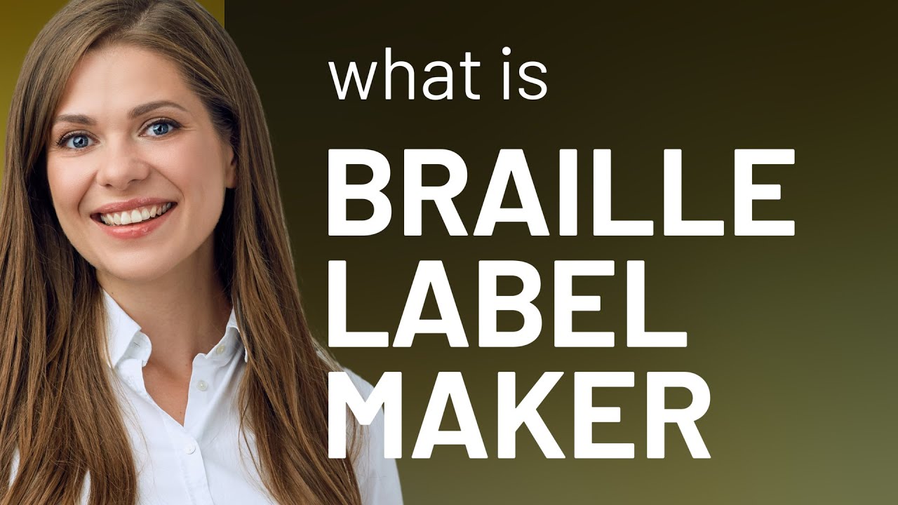 Understanding the Braille Label Maker - YouTube